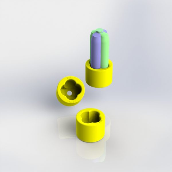 Dual Product Render - Advantage Puck - Custom Pucks & Injection Molding